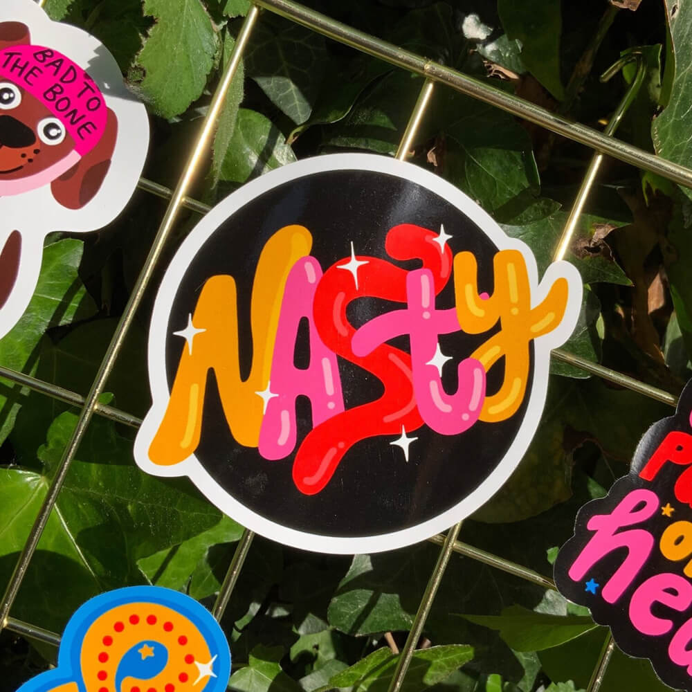 Nasty - Sticker – Saucy Pups